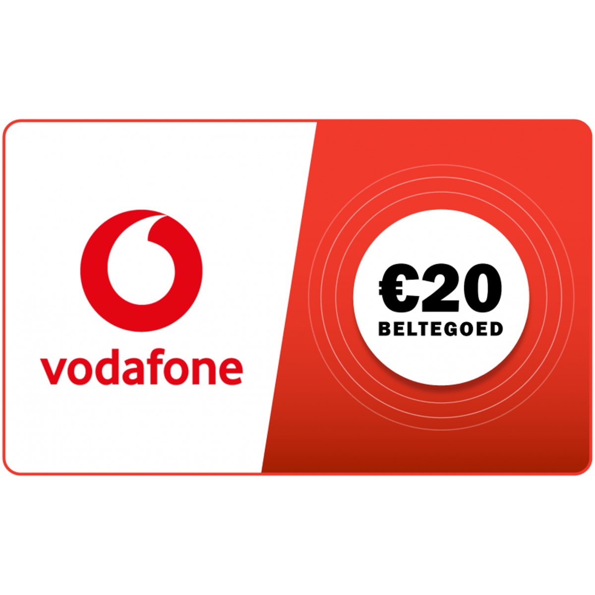 Vodafone €20 prepaid tegoed kopen? Direct geleverd