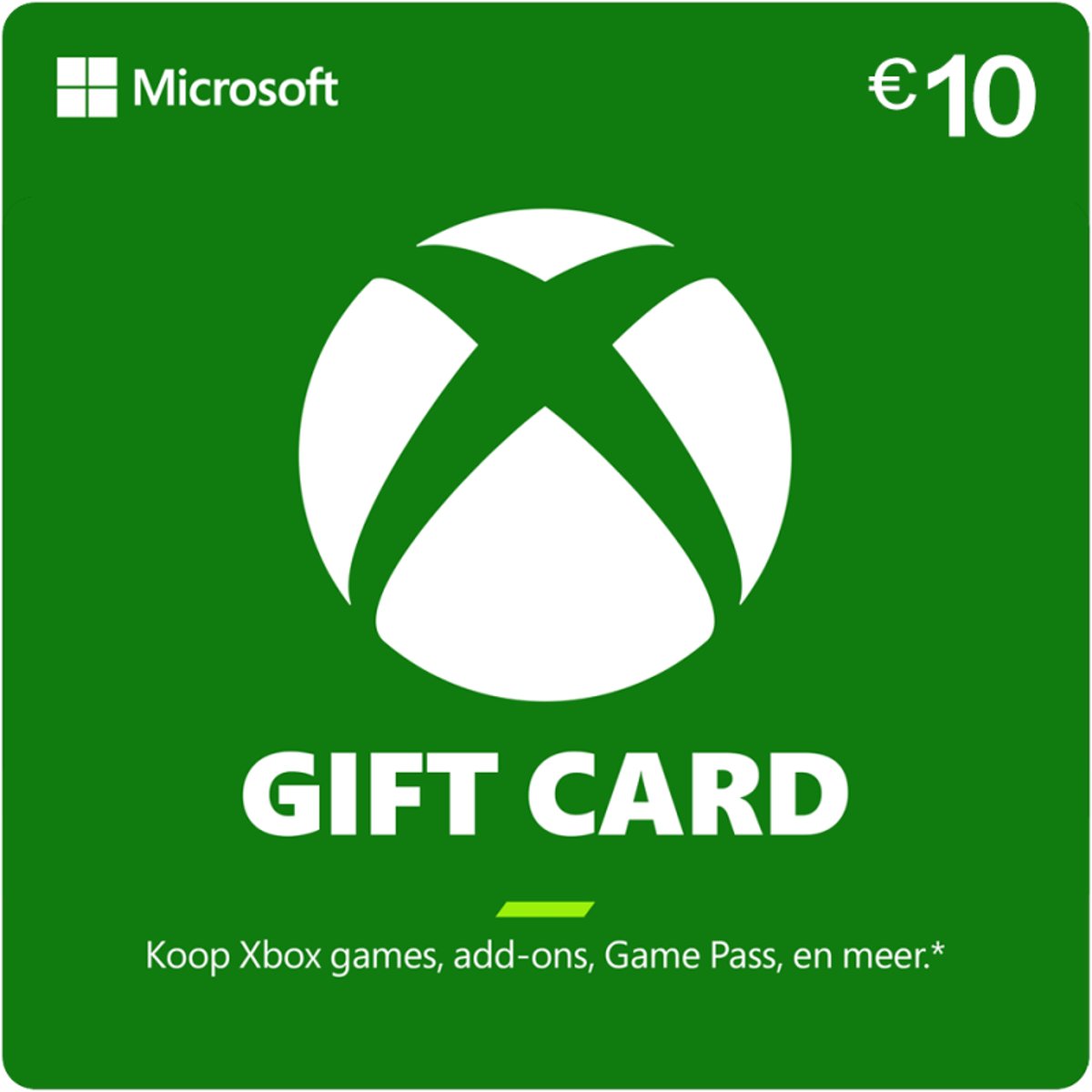 Xbox Gift Card 10 euro kopen? Direct geleverd