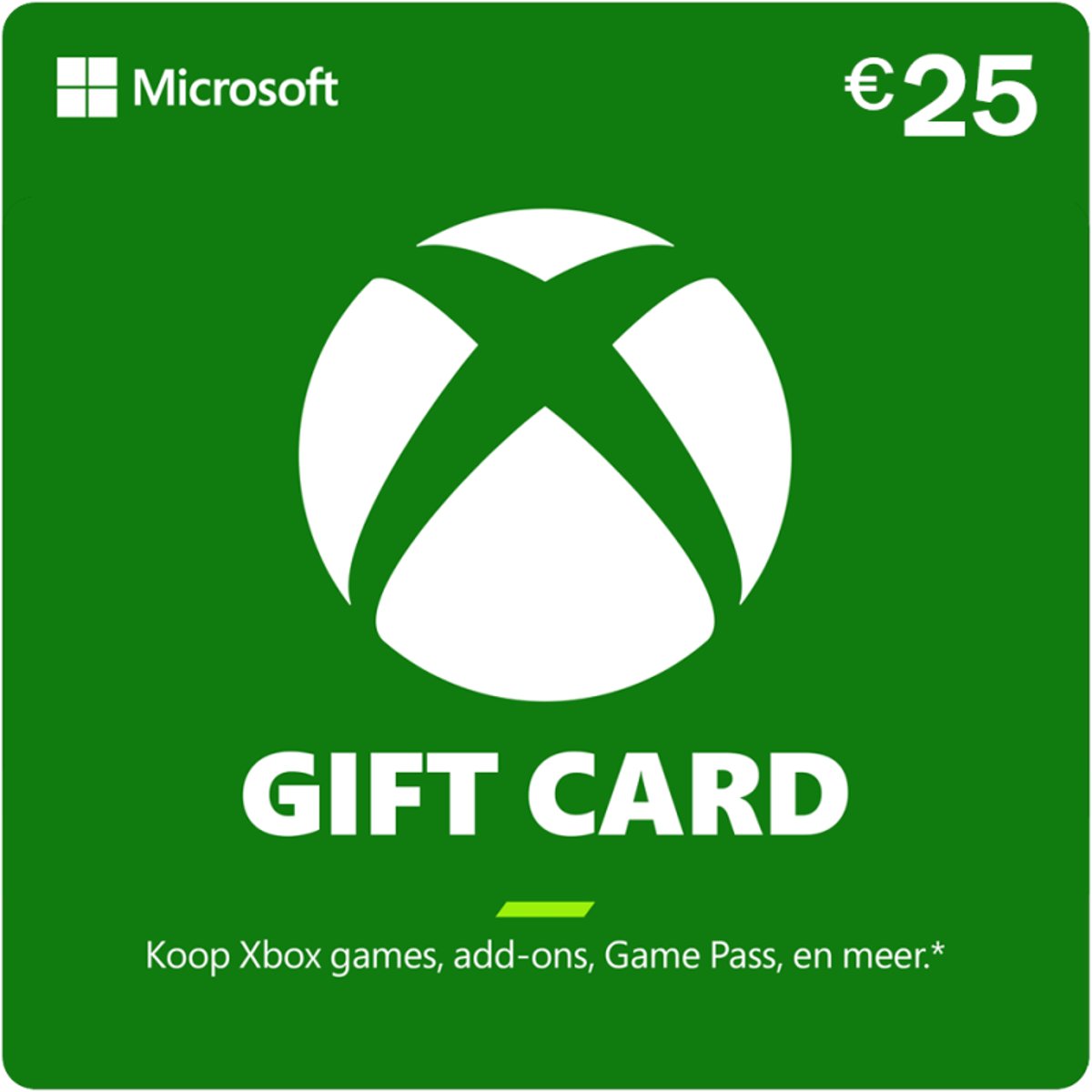 Xbox Gift Card 25 euro kopen? Direct geleverd