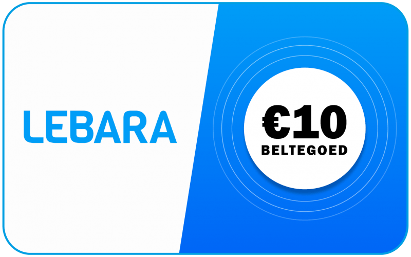 Lebara €10 prepaid kopen? Direct geleverd | KaartDirect