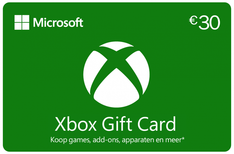 Xbox Gift Card 30 euro kopen? Direct geleverd | KaartDirect.nl